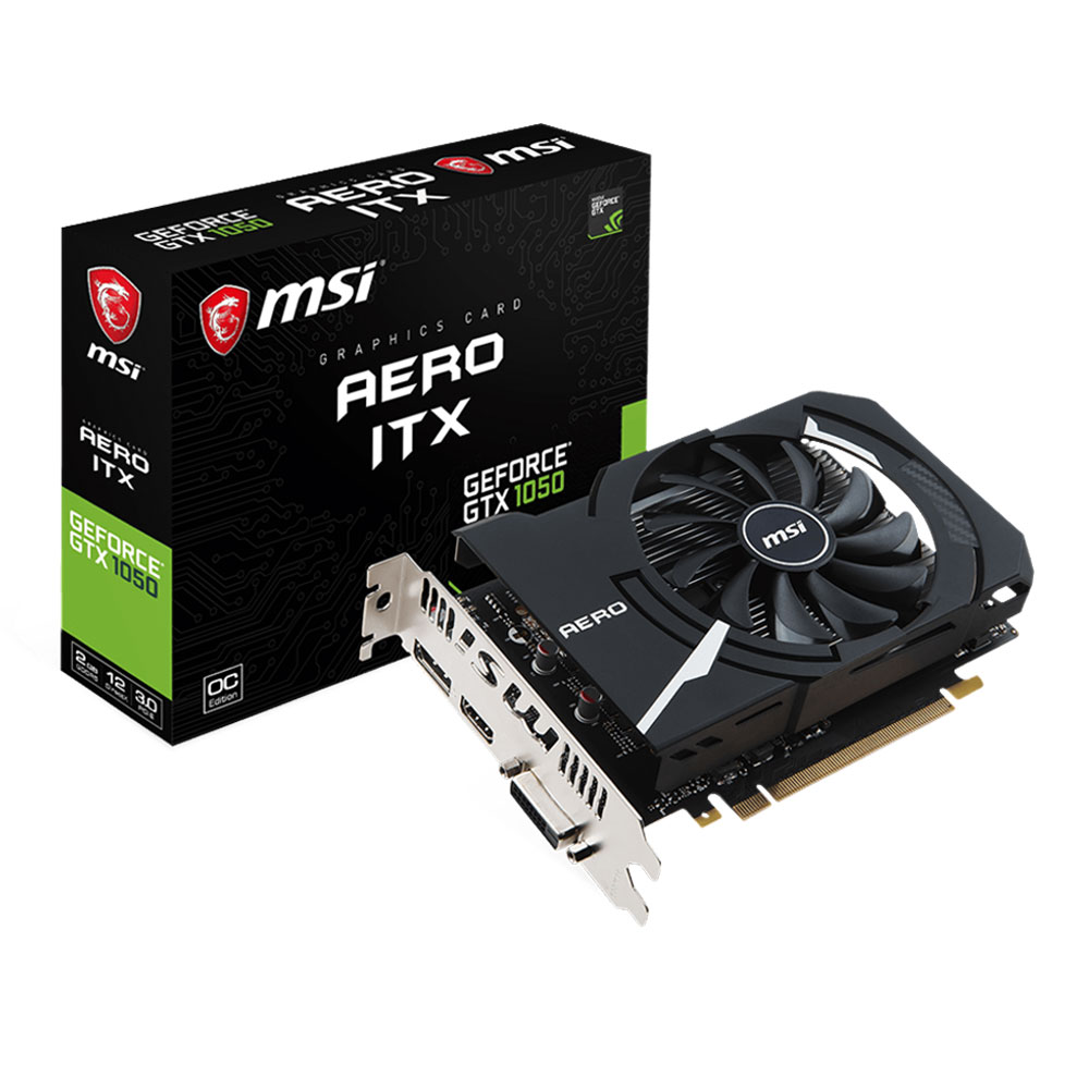 VGA (การ์ดแสดงผล) MSI GTX1050 AERO ITX 2G OCV1