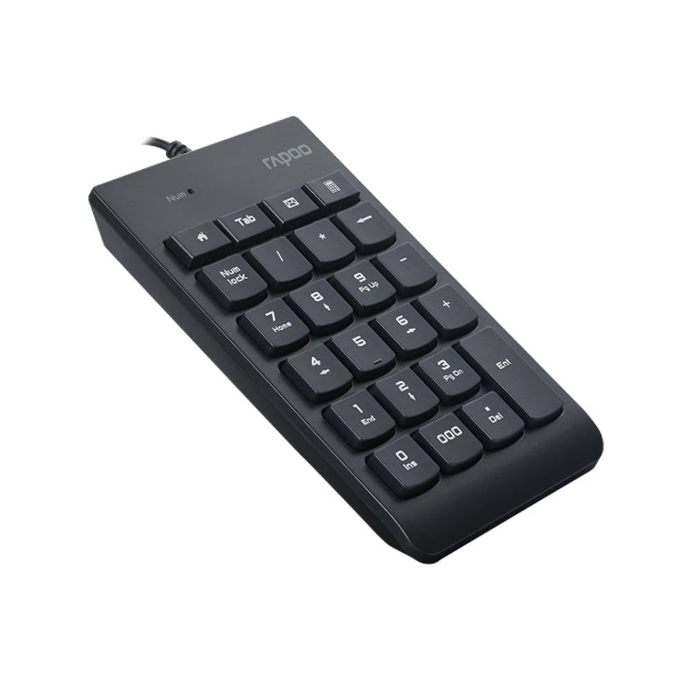 NUMPAD (นัมแพด) RAPOO WIRED NUMERIC KEYBOARD (KB-K10-BK) BLACK