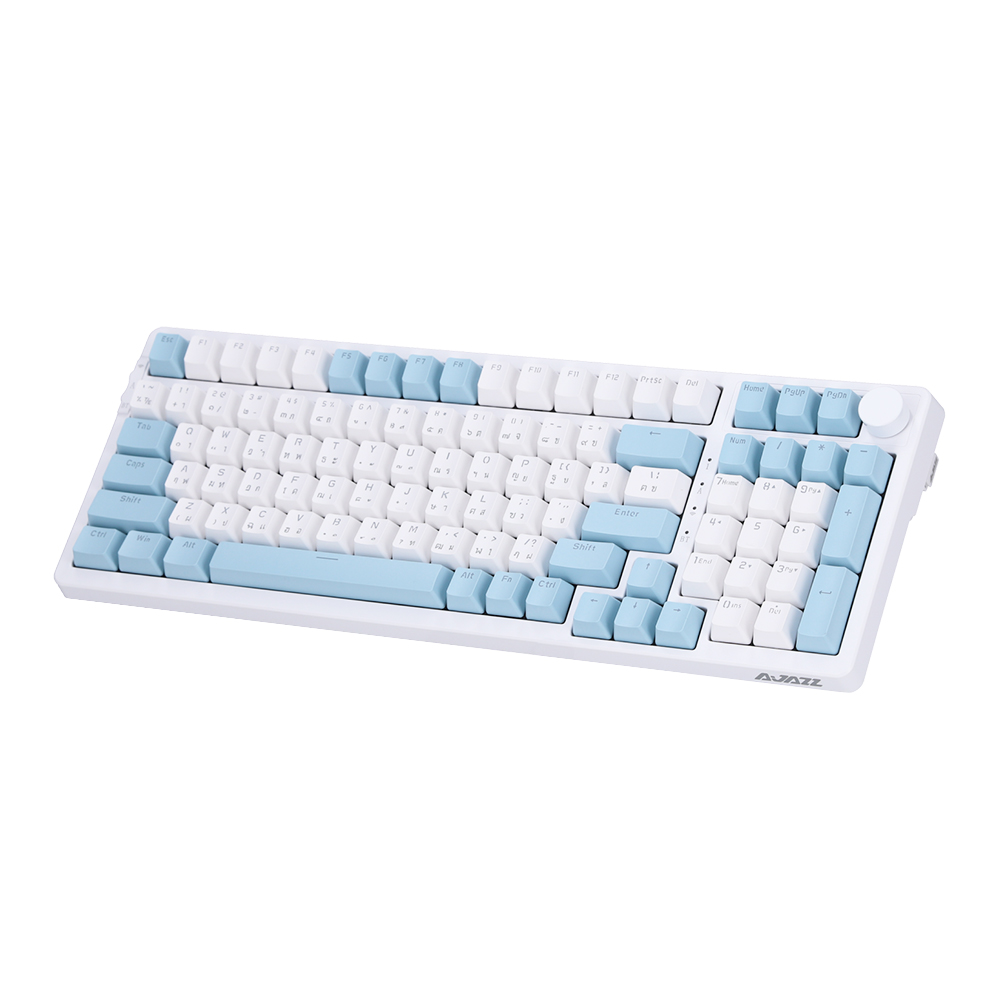WIRELESS KEYBOARD (คีย์บอร์ดไร้สาย) AJAZZ AK992 (SUMMER LOOP) (RED ...
