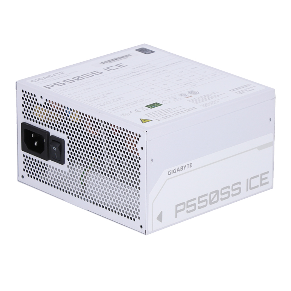 POWER SUPPLY (อุปกรณ์จ่ายไฟ) GIGABYTE - 550W 80 PLUS SILVER (WHITE) (GP ...