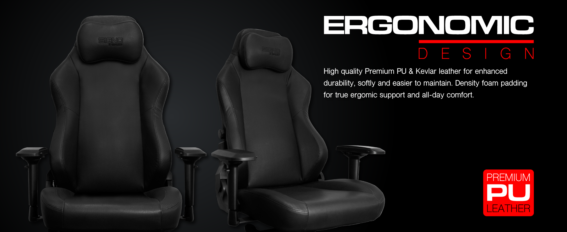 GAMING CHAIR (เก้าอี้เกมมิ่ง) SIGNO E-SPORT RAIDER (GC-210) (BLACK ...